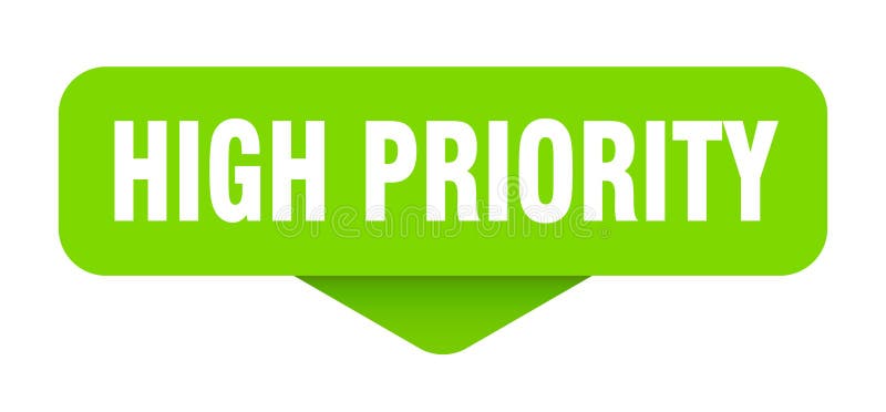 High Priority Sticker. High Priority Sign on Transparent Background ...