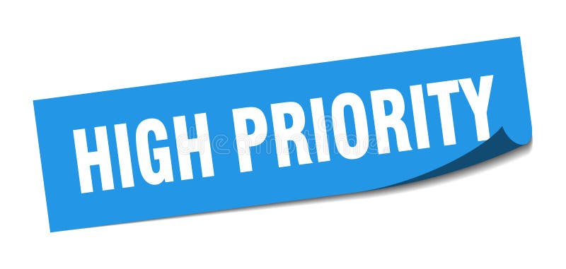 Priority sticker. stock vector. Illustration of white - 158773511