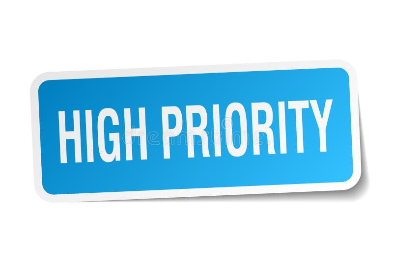 High priority sticker stock vector. Illustration of peeler - 99001411