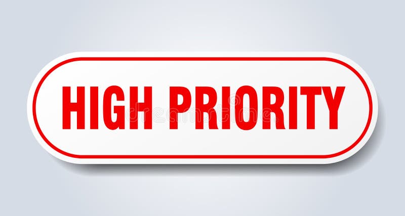 High priority sticker. stock vector. Illustration of website - 197144008