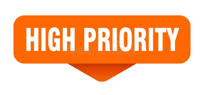 High Priority Sticker. High Priority Sign on Transparent Background ...