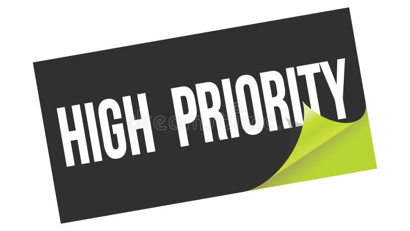 HIGH PRIORITY Text on Black Green Sticker Stamp Stock Illustration ...