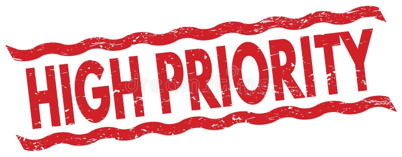 HIGH PRIORITY Text on Red Lines Stamp Sign Stock Illustration ...