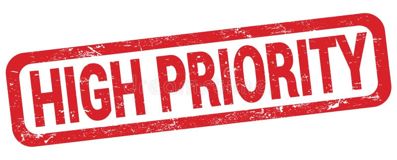 HIGH PRIORITY Text Written on Red Rectangle Stamp Stock Illustration ...