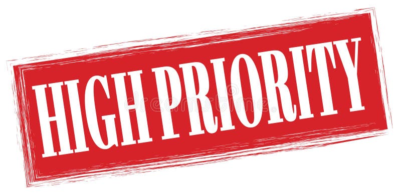 HIGH PRIORITY Text Written on Red Stamp Sign Stock Illustration ...