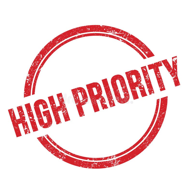 HIGH PRIORITY, Words on Red Stamp Sign Stock Illustration ...