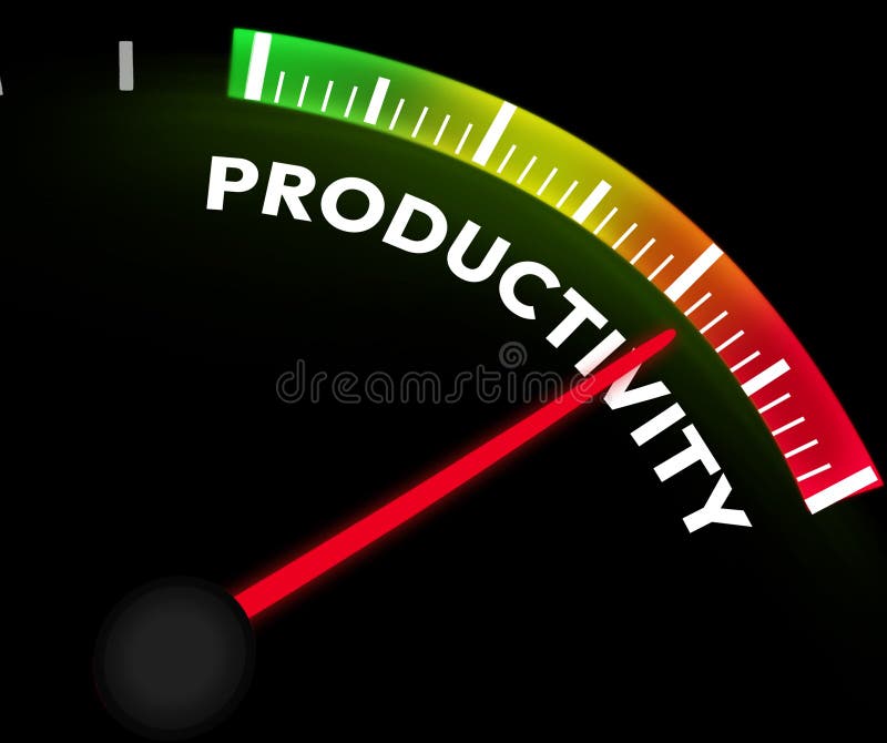 High Productivity Concept Background with Glowing Bar and Needle on the ...