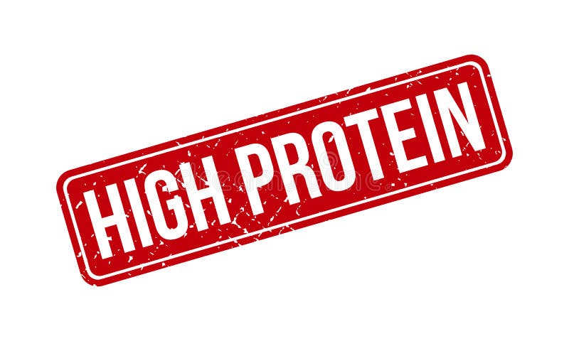 High Protein Rubber Stamp. Red High Protein Rubber Grunge Stamp Seal ...