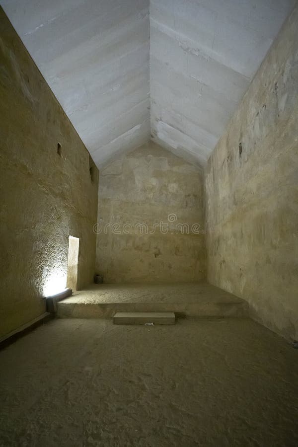 High Pyramid of Chephren on the Background of a Blue Sky with Clouds ...