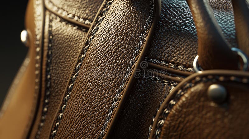 High-quality Ad of a Luxury Handbag with Detailed Stitching, Soft ...