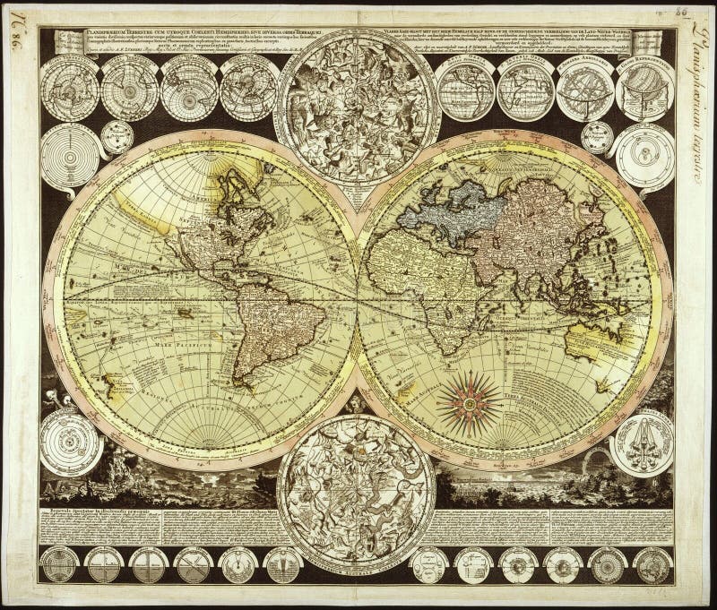 High-Quality Antique Map stock illustration. Illustration of navigation ...
