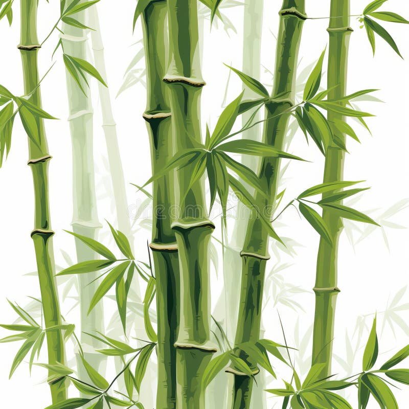 High-quality Bamboo Design on a White Background Image Stock ...