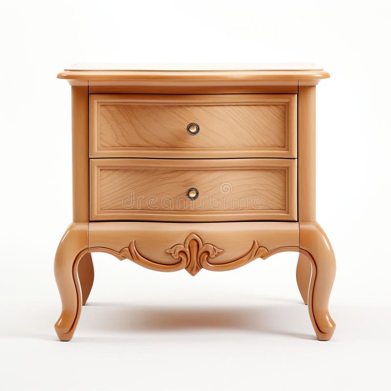 High-quality Bedside Table Isolated on White Background Image Stock ...