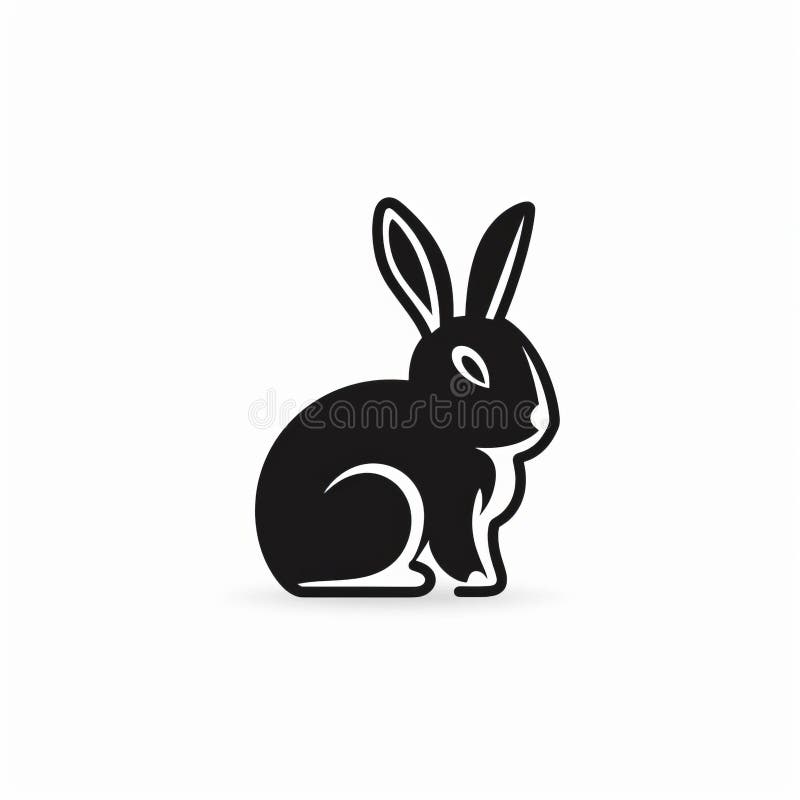 High Quality Black Design Rabbit Icon by Sm Stock Illustration ...