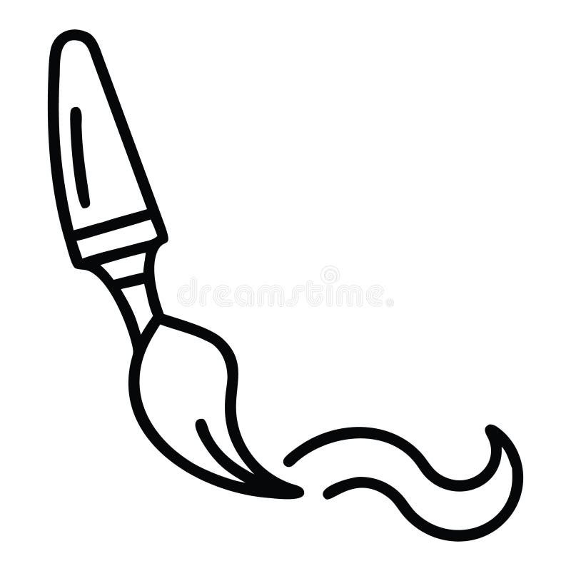 Artistic Paintbrush Vector Icon – Creative Design Illustration Stock ...