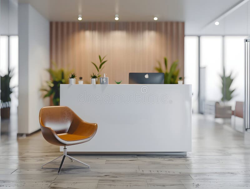 Blank Logo Mockup in the Office Lobby Waiting Room Stock Image - Image ...