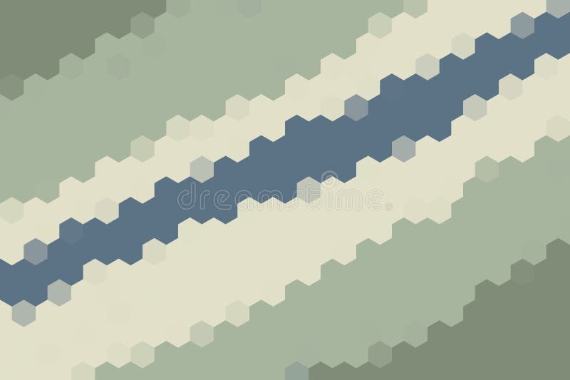 Modern Blue and Grey Hexagonal Pixel Art Pattern with a Sleek Geometric ...