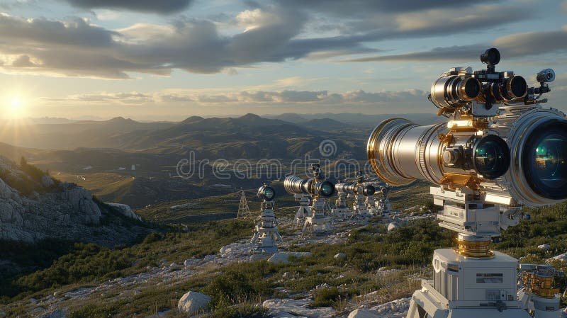 A High Quality Camera on a Tripod Capturing Stunning Digital Technology ...