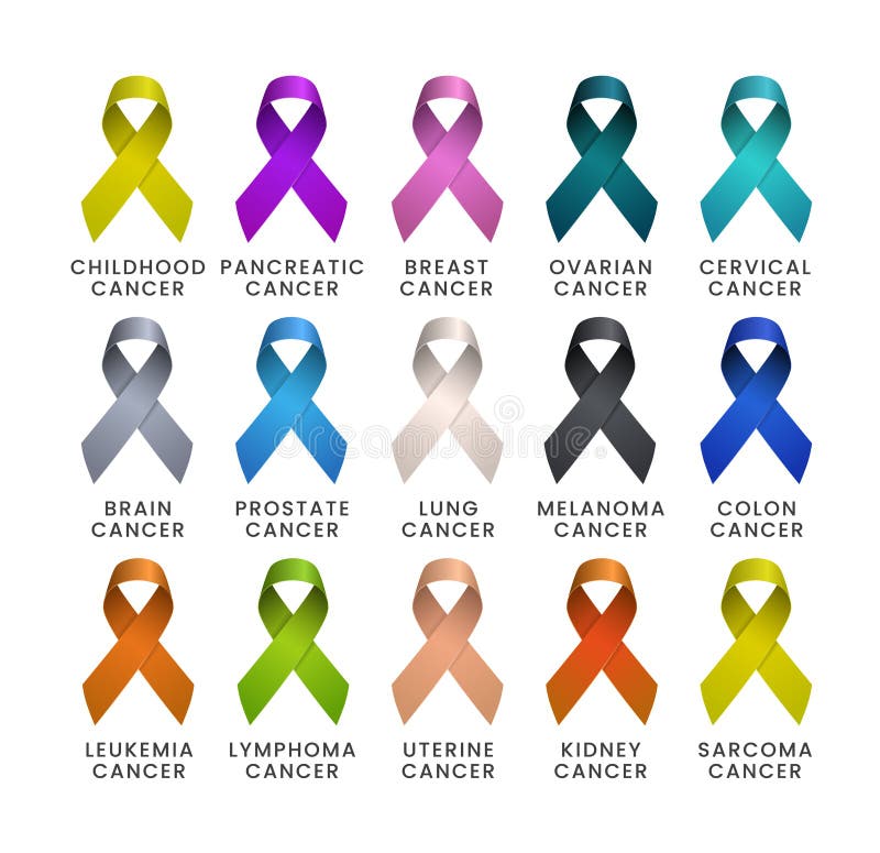 High Quality Cancer Ribbon for Your Design . Isolated Vector Elements ...
