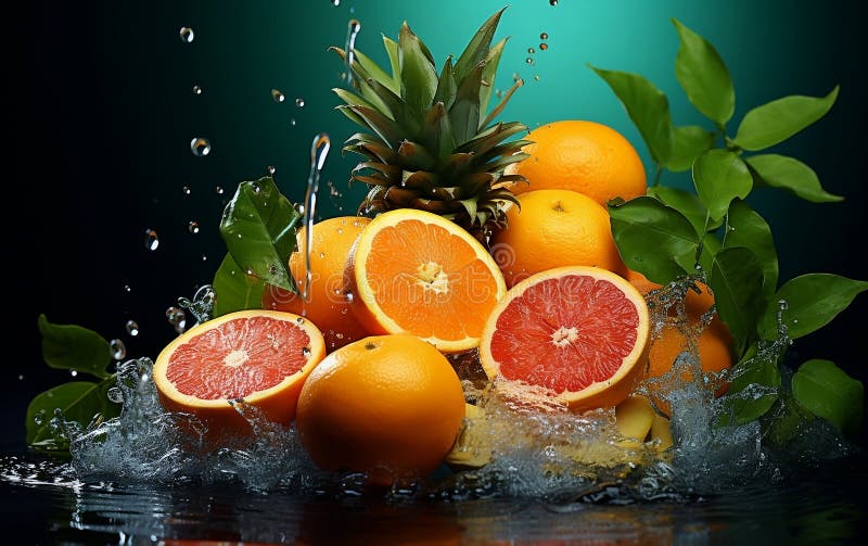 High-Quality Capture: Orange Slice. Generative by Ai Stock Illustration ...