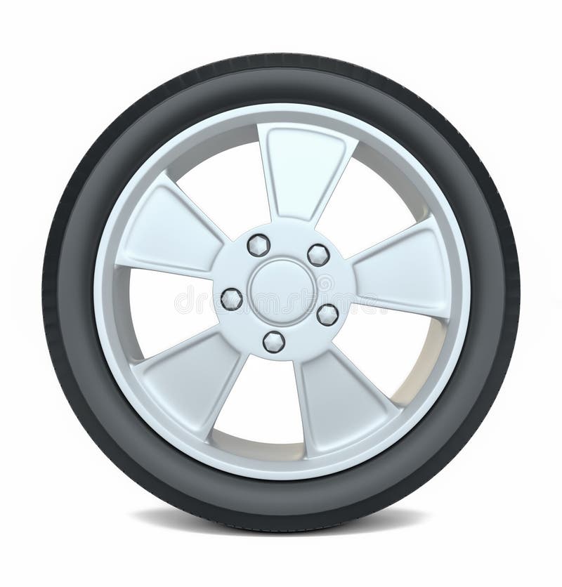 High Quality Car Wheel, Isolated Stock Illustration - Illustration of ...