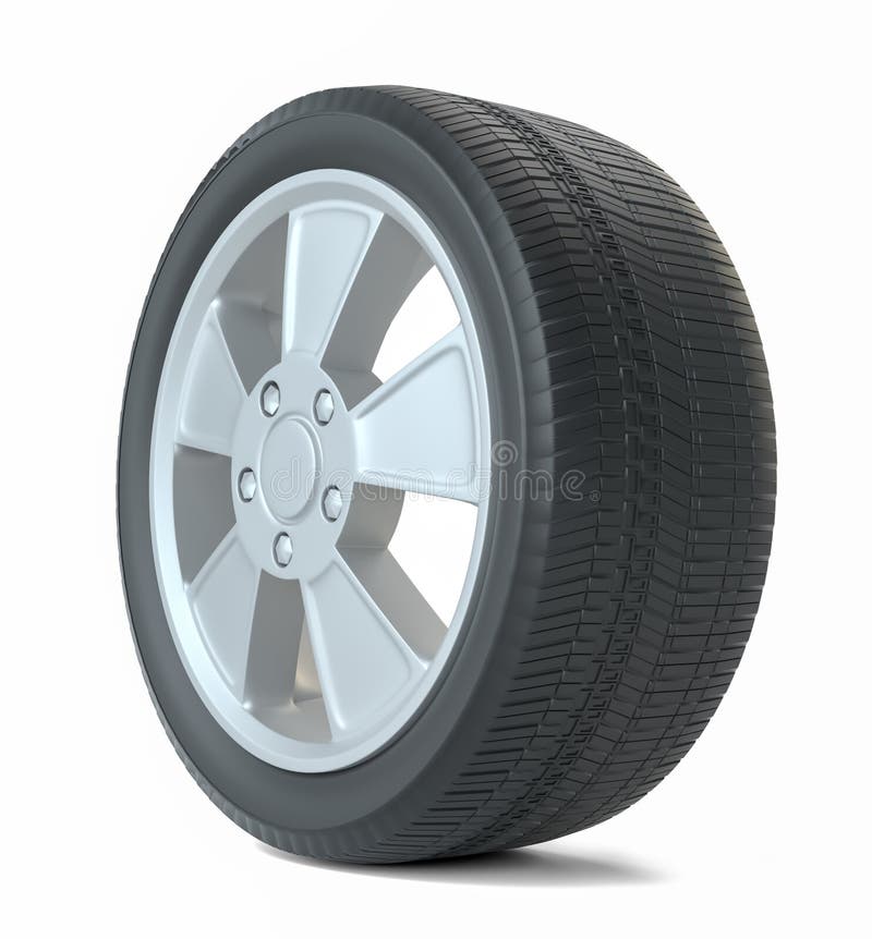 High Quality Car Wheel, Isolated Stock Photo - Image of pattern ...