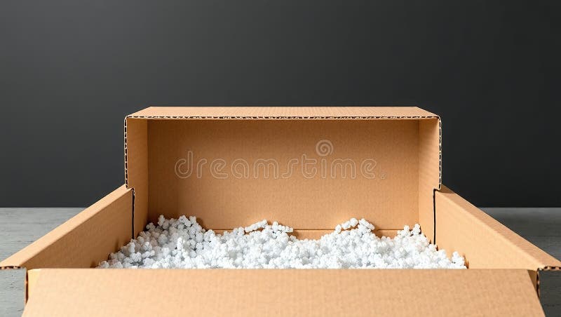 Cardboard Box Mockup for Protective Packaging Design Empty Box Template ...