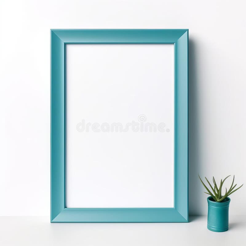High-quality 5x7 Cerulean Picture Frame Blank Mockup Design Stock ...