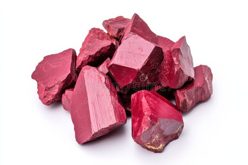High-quality Cinnabar Mineral Samples Isolated on White Background ...