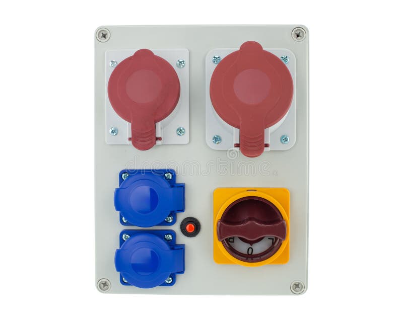 High Quality Close Up of an Electrical Power Distribution Box Featuring ...