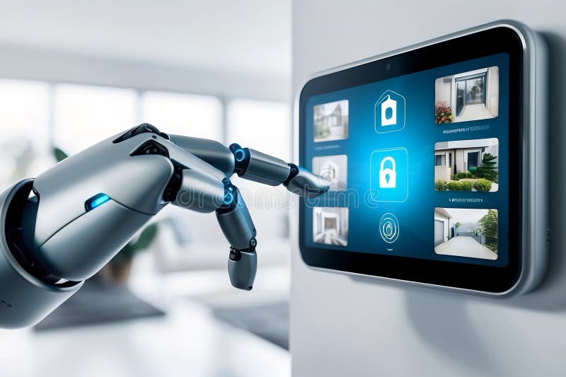 Creative and Detail Image of High-quality Close-ups of AI Interacting ...