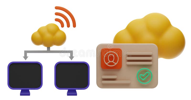 Cloud Datacenter Technology Icon 3d Rendering on White Isolated ...