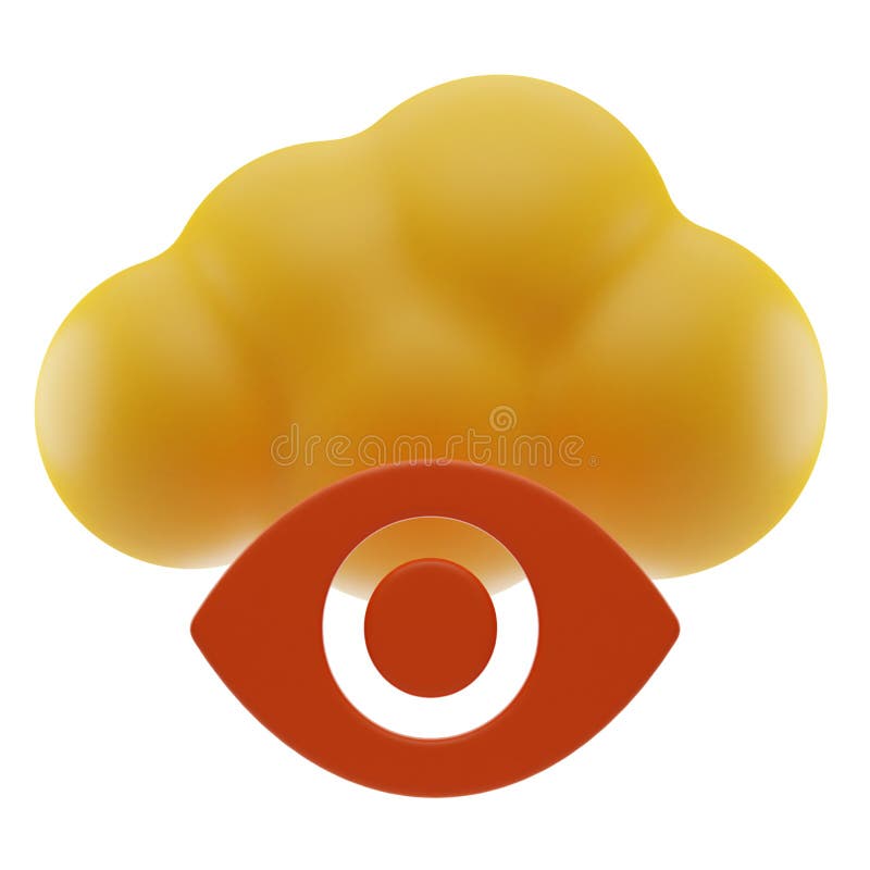 Cloud Datacenter Technology Icon 3d Rendering on White Isolated ...