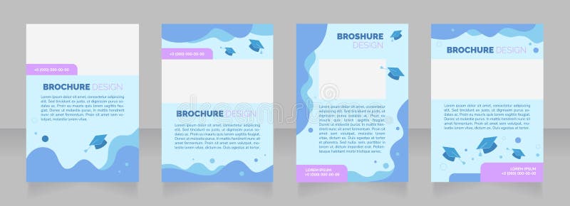 High-quality College Education Blank Brochure Layout Design. Vertical ...