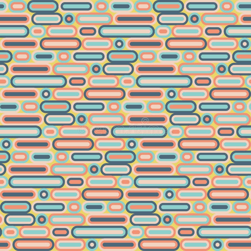 High-quality Colorful Seamless Pattern with Rounded Geometric Shapes ...