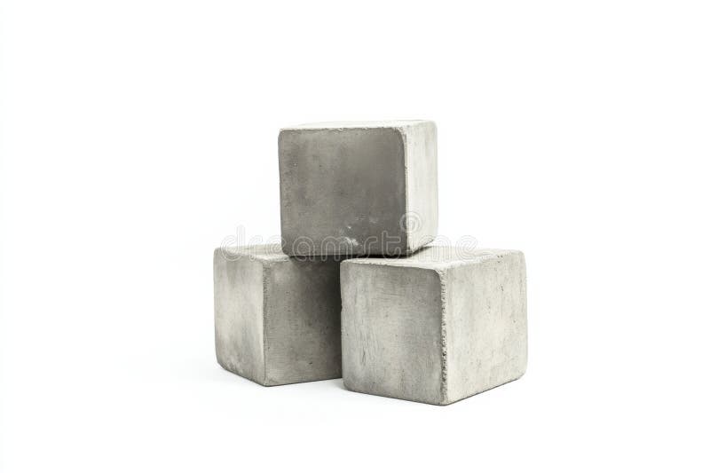High Quality Concrete Blocks Isolated on a Clean White Background for ...