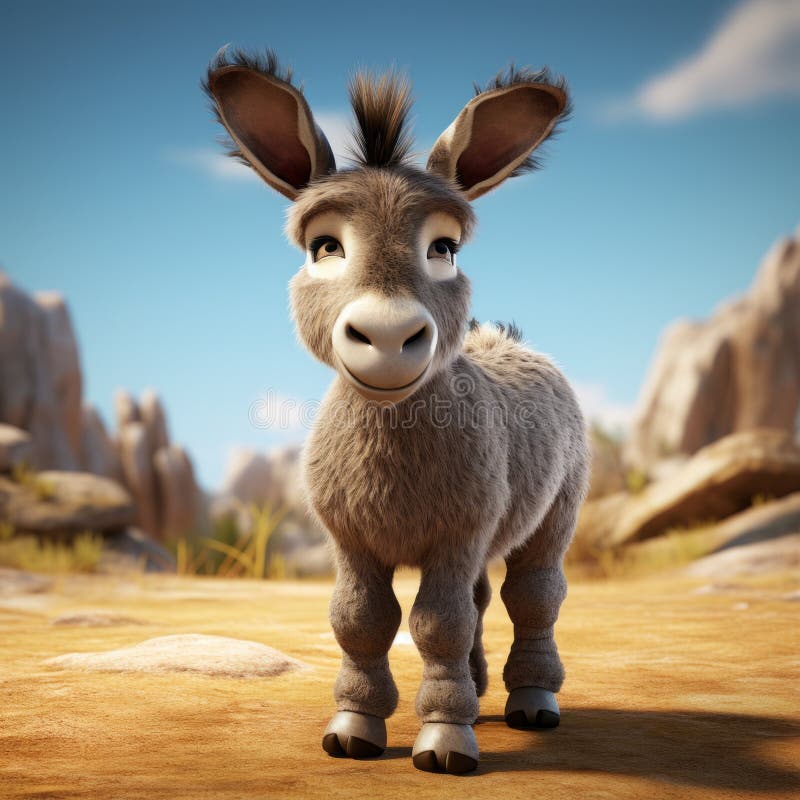 High-quality Cute Donkey 3d Model in Fantasy Style for Unreal Engine ...