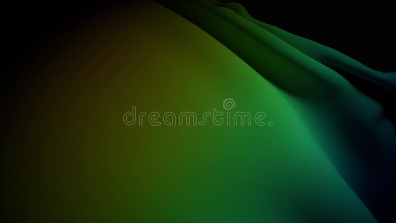 A High-quality 3D Animation of a Gradient Green Flag Waving Under ...
