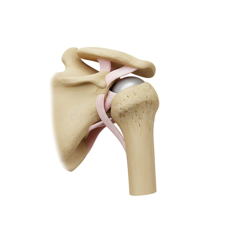 Detailed 3D Model of Human Shoulder Joint Anatomy: Ligaments and Bones ...