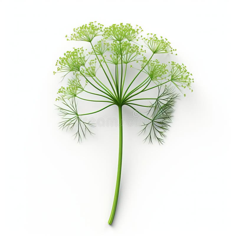 High-quality 3d Model of a Single Dill Wild Flower Stock Illustration ...