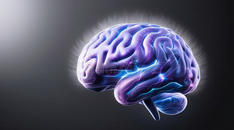 High-Resolution 3D Render of the Human Brain: Detailed Visualization of ...