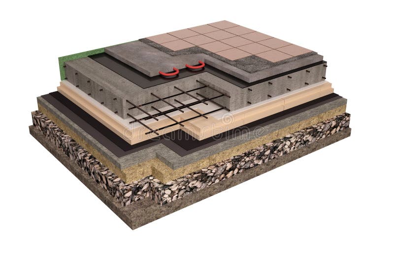 High Quality 3d Render Computer Image of Foundations and Walls with ...