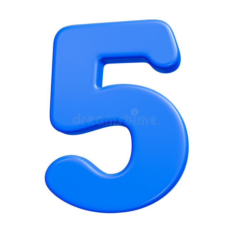 3d Render, Blue Number 1 on White Background Stock Illustration ...