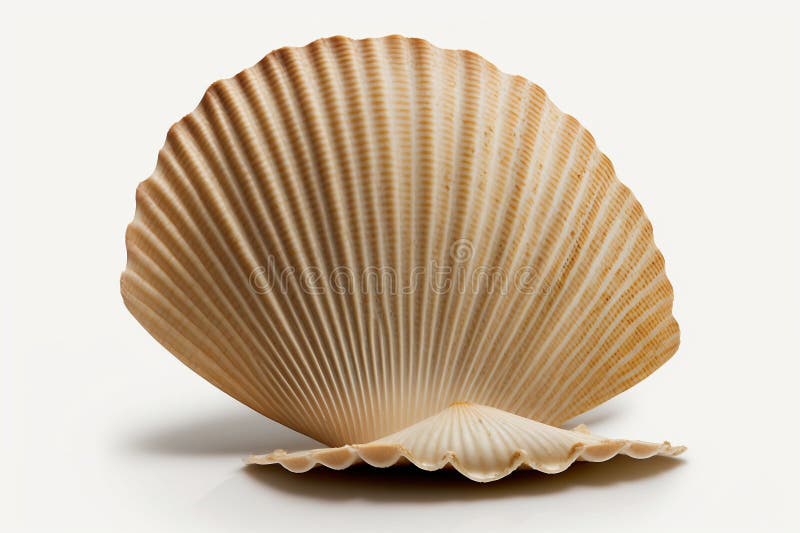 High-quality 3D Render of a Isolated Scallop Shell with Transparent ...