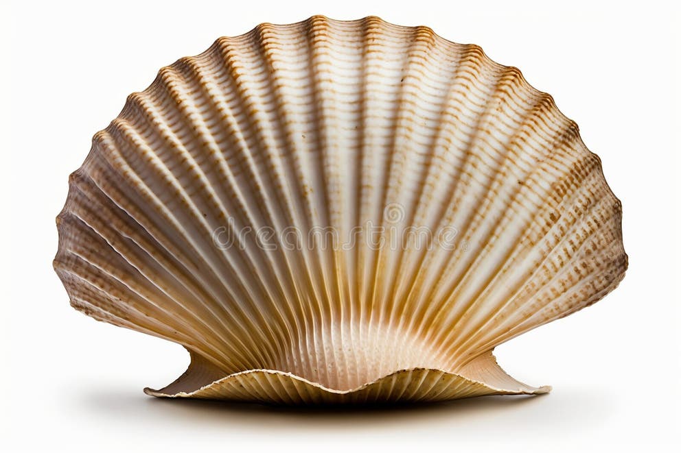 High-quality 3D Render of a Isolated Scallop Shell with Transparent ...