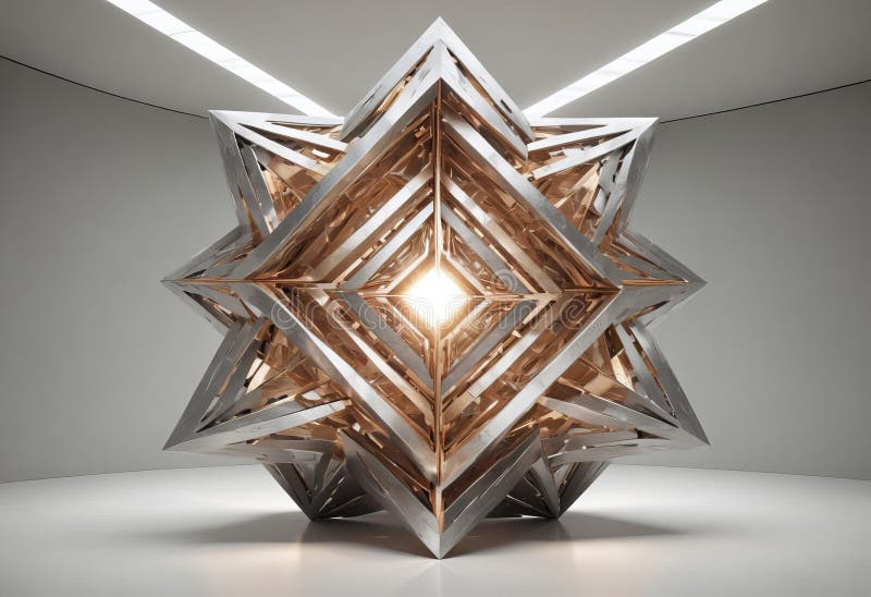 A High Quality 3D Render of a Modern Abstract Sculpture Stock ...