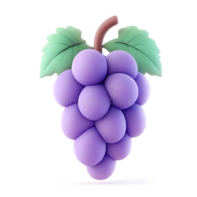 Cartoon Bunch Grapes Illustration Purple Color Stock Photos - Free ...