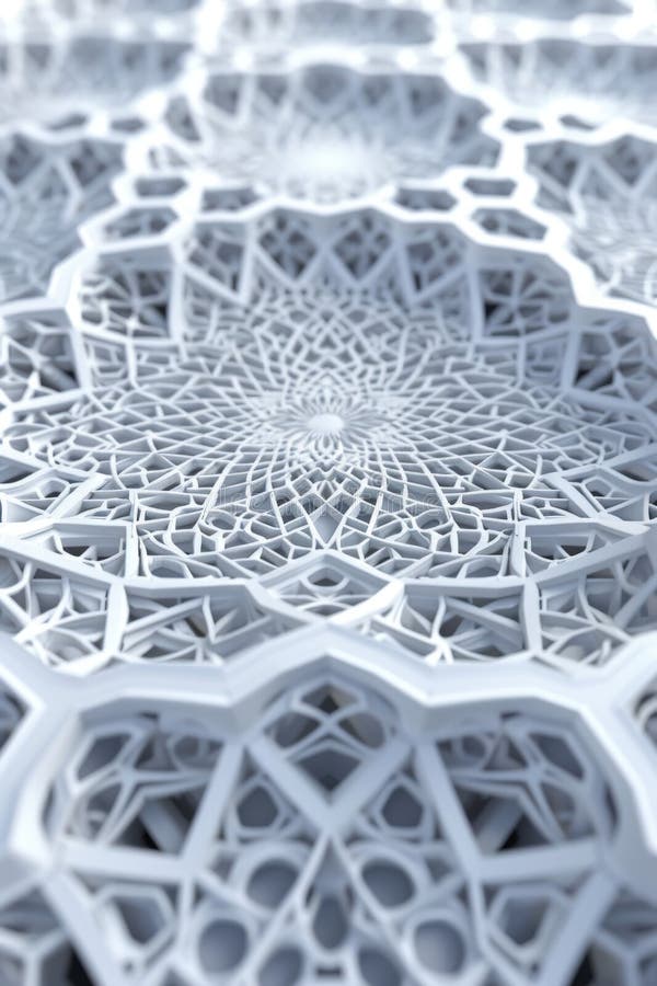High-quality 3D Rendering of Islamic Geometric Patterns Stock ...