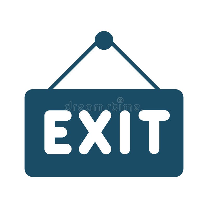 Quality Dark Blue Flat Exit Board Icon Stock Illustrations – 1 Quality ...