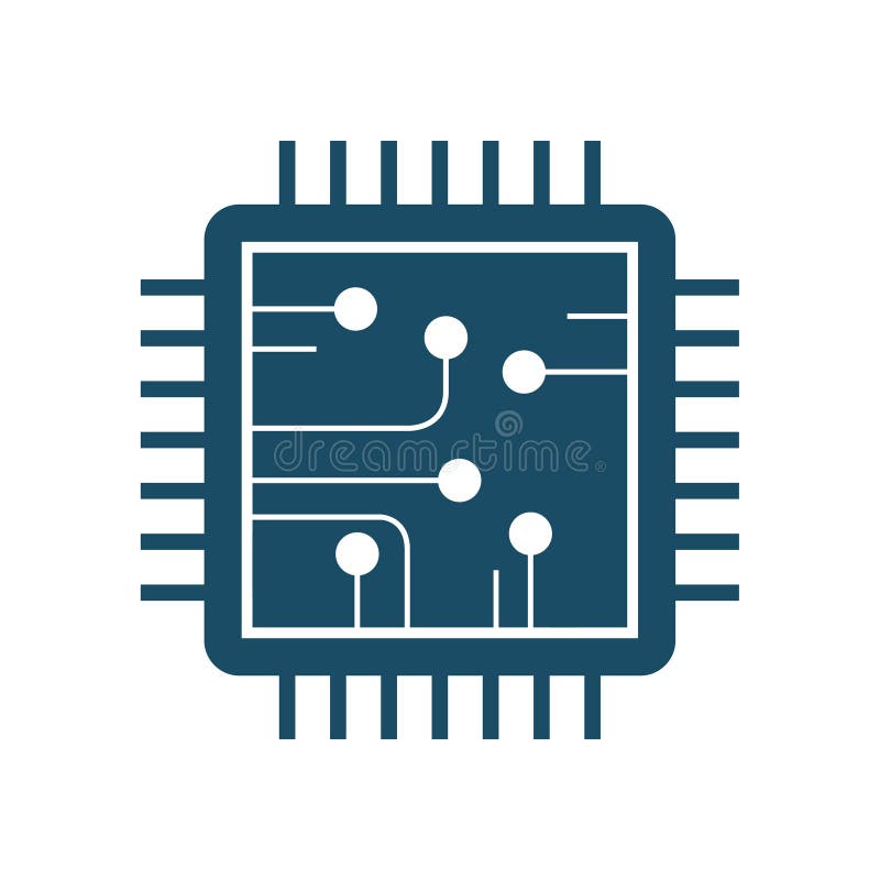 Microchip Icon Illustrated in Vector on White Background Stock ... Microchip Icon Illustrated in Vector on White Background Stock ...